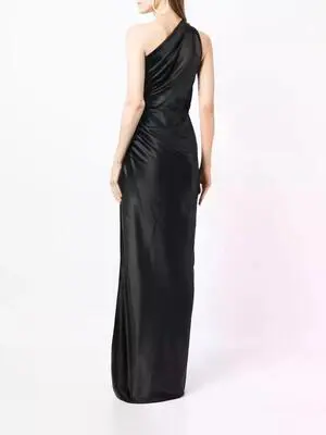 Michelle Mason One-shoulder Gown - Black