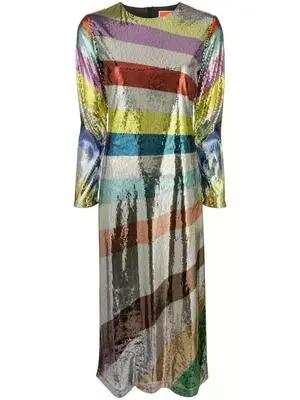 La DoubleJ Supremes Swing Midi Dress - Silver