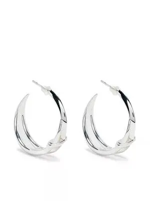 SHAUN LEANE Double Looped Hoop Earrings - Silver