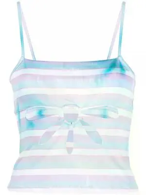 Collina Strada Striped Cut-out Tank Top