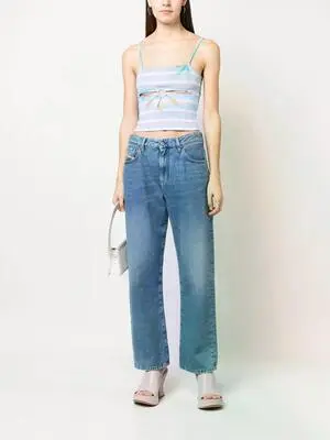 Collina Strada Striped Cut-out Tank Top