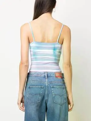 Collina Strada Striped Cut-out Tank Top