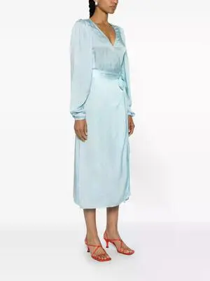 ROTATE BY BIRGER CHRISTENSEN Polka Dot Jacquard Wrap Dress