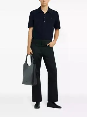 COURREGES Ribbed Polo Shirt