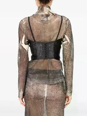 MAISON MARGIELA Satin Cropped Vest Top