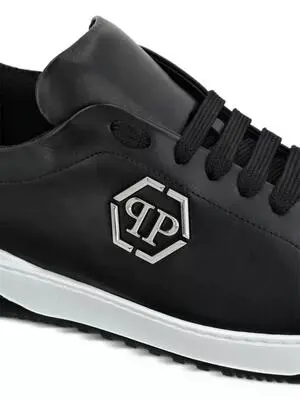 Philipp Plein Logo-appliqué Leather Sneakers