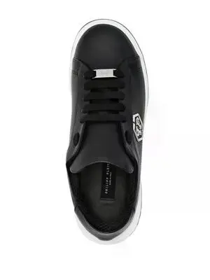 Philipp Plein Logo-appliqué Leather Sneakers