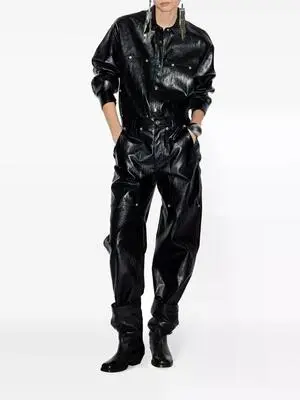MARANT ETOILE Abelia Faux Leather Shirt