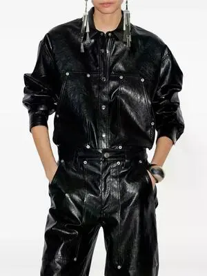 MARANT ETOILE Abelia Faux Leather Shirt