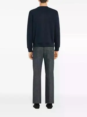 COURREGES Buttoned Fleece Sweatshirt