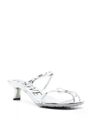 Loewe 45mm Petal Sandals - Silver