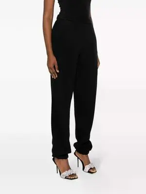Attico Logo-embossed Cotton Track Pants - Black