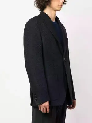 Etro Tie-pattern Jacquard Blazer - Blue