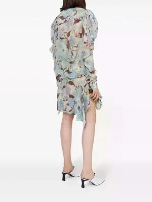 Stella McCartney Lady Garden-print Silk Chiffon Asymmetric Skirt