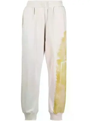A-COLD-WALL* Graphic-print Cotton Joggers - Neutrals