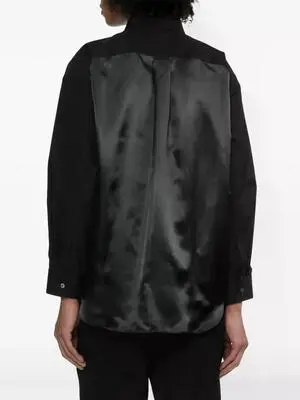 Comme Des Garçons Satin-panelled Cotton Shirt