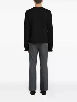 COURREGES Crew Neck Long Sleeve Sweater