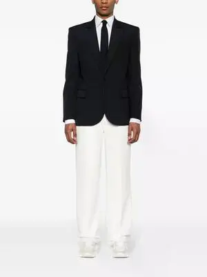 Valentino Garavani Notched-lapels Single-breasted Blazer - Blue