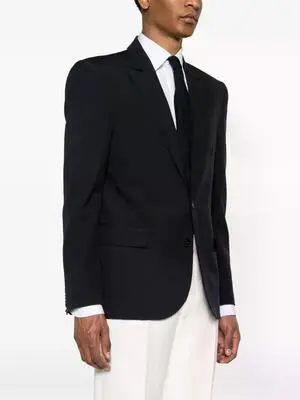 Valentino Garavani Notched-lapels Single-breasted Blazer - Blue