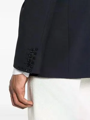 Valentino Garavani Notched-lapels Single-breasted Blazer - Blue