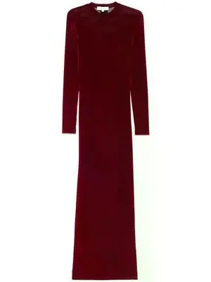 LUDOVIC DE SAINT SERNIN Velvet Maxi Dress - Red