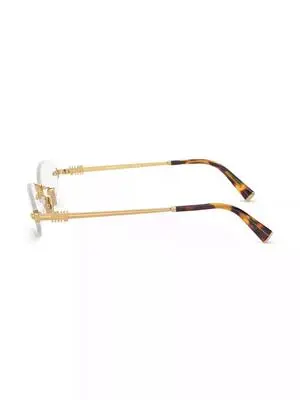 Miu Miu Oval Rimless Eyeglasses
