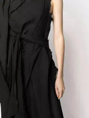 Yohji Yamamoto Asymmetric Draped Maxi Dress