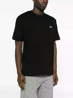 Lacoste Logo-patch Cotton T-shirt - Black