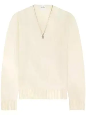 COURREGES Zipped Wool Sweater