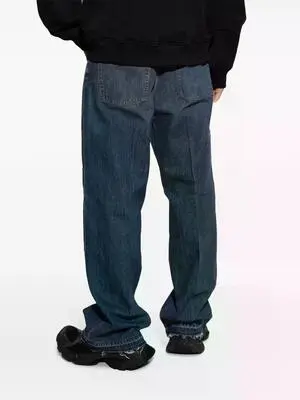 Helmut Lang Straight Leg Jeans With Button And Zip Fastening