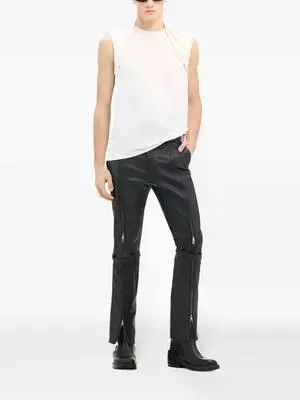 COURREGES Draped Cotton Tank Top
