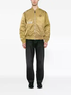 AAPE BY *A BATHING APE Logo Patch Zip-up Bomber Jacket