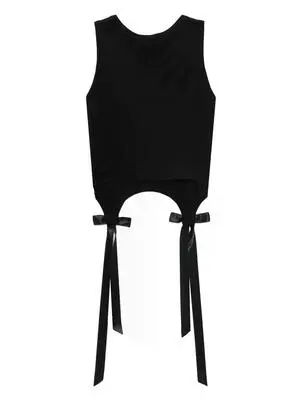 Simone Rocha Cotton Vest With Ribbon Detail