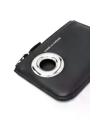 Comme Des Garçons Eyelet-detail Leather Wallet