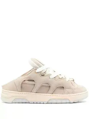 SANTHA Panelled Suede Slip-on Sneakers