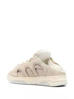 SANTHA Panelled Suede Slip-on Sneakers