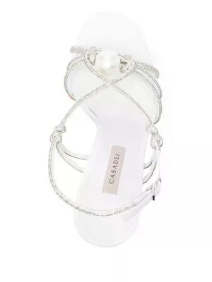 Casadei Metallic Heeled Sandals