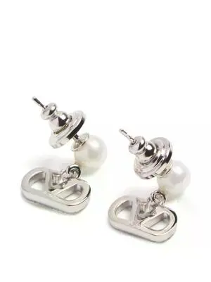 Valentino Garavani Vlogo Signature Earrings With Resin Pearls And Swarovski® Crystals