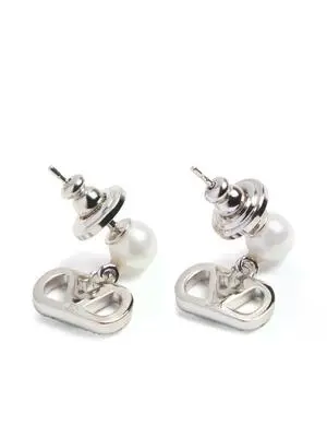 Valentino Garavani Vlogo Signature Earrings With Resin Pearls And Swarovski® Crystals