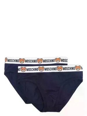 Moschino Teddy Bear Logo-trim Brief Pack - Blue