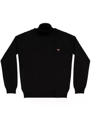 PELO FOUNDATION Appliqué High Neck Jumper - Black