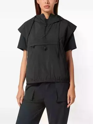 PLEIN SPORT Hooded Half-zip Vest