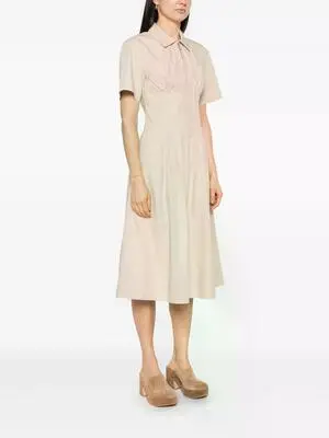 Tory Burch Poplin Pleat-waist Dress
