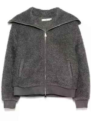 B+AB Faux Fur Zip-up Jacket - Grey