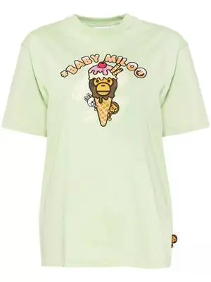 A BATHING APE Graphic Print T-shirt - Green