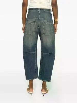 NILI LOTAN Shon Pockets Jeans In Washed Denim
