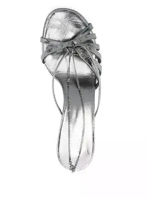 GOLDEN GOOSE 45mm Leather Sandals - Grey