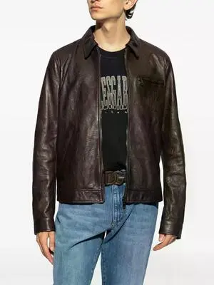 Dolce & Gabbana Zipped Leather Jacket