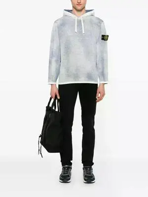 Stone Island Compass-patch Hoodie - Blue