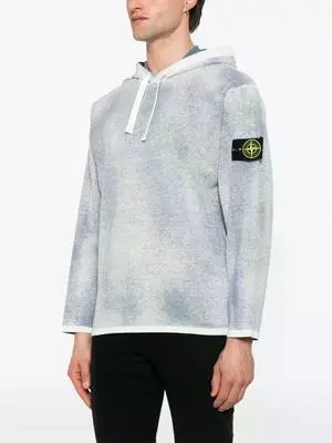 Stone Island Compass-patch Hoodie - Blue